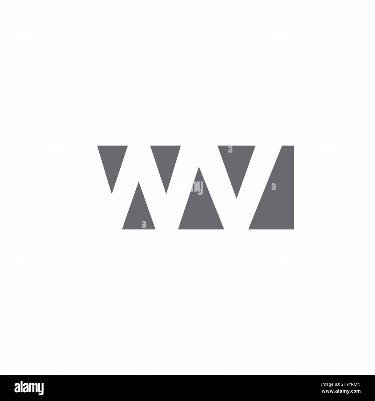 WV Logo monogram with negative space style design template isolated on ...