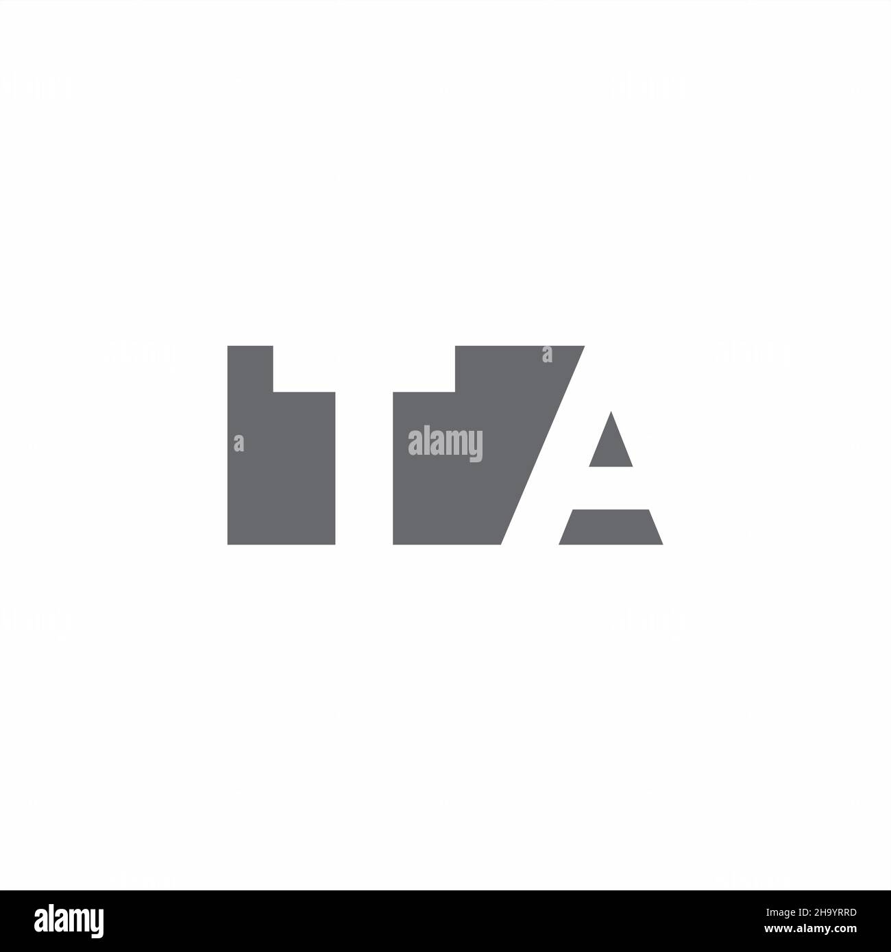 TA Logo monogram with negative space style design template isolated on ...