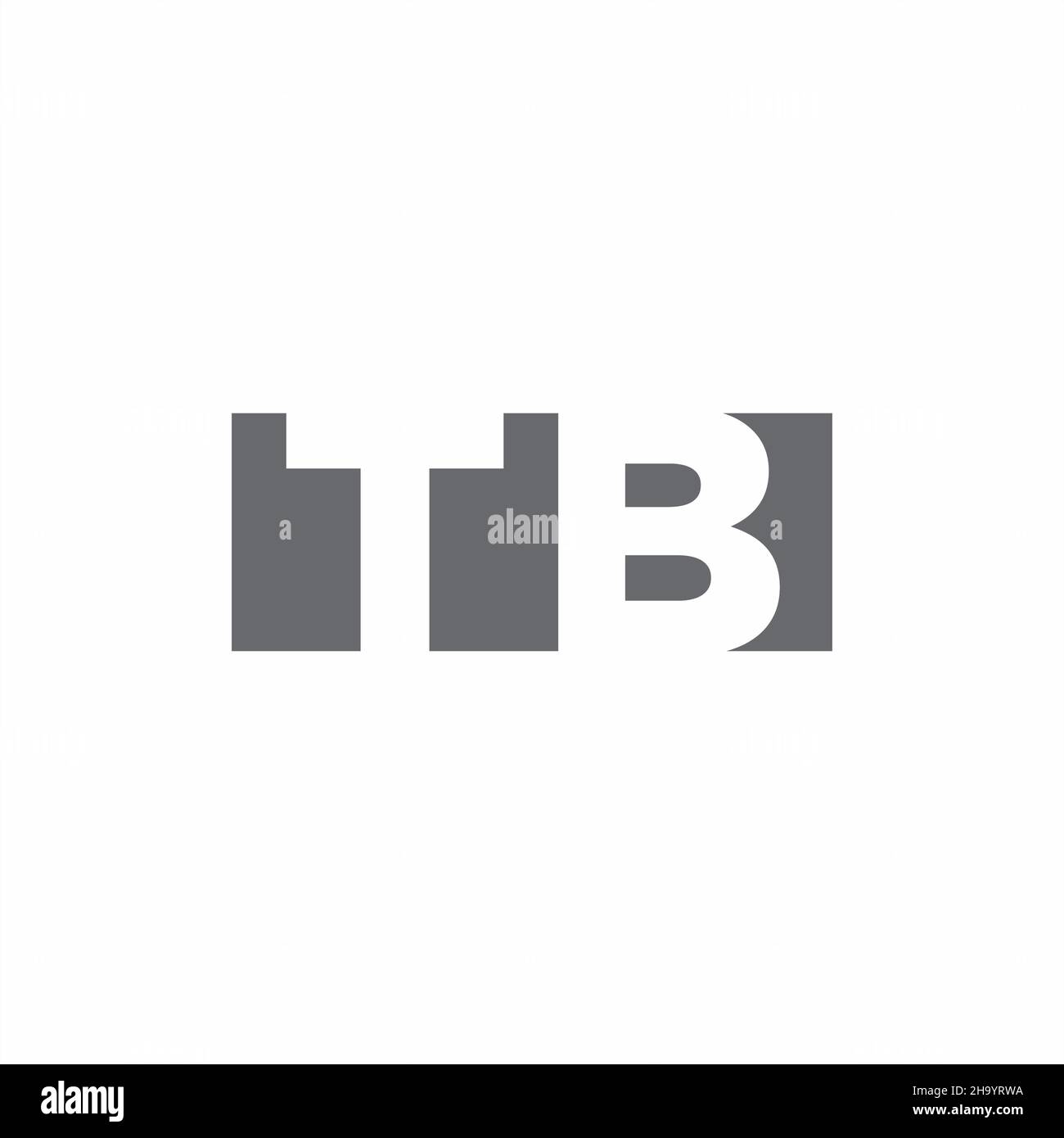 TB Logo monogram with negative space style design template isolated on ...