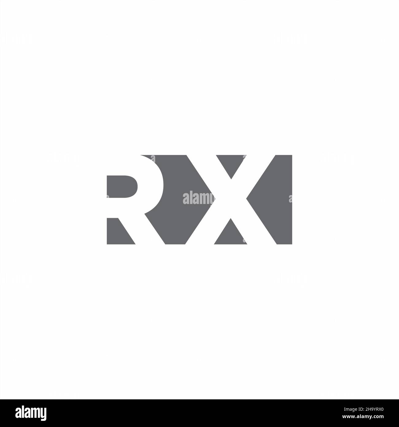 RX Logo monogram with negative space style design template isolated on ...