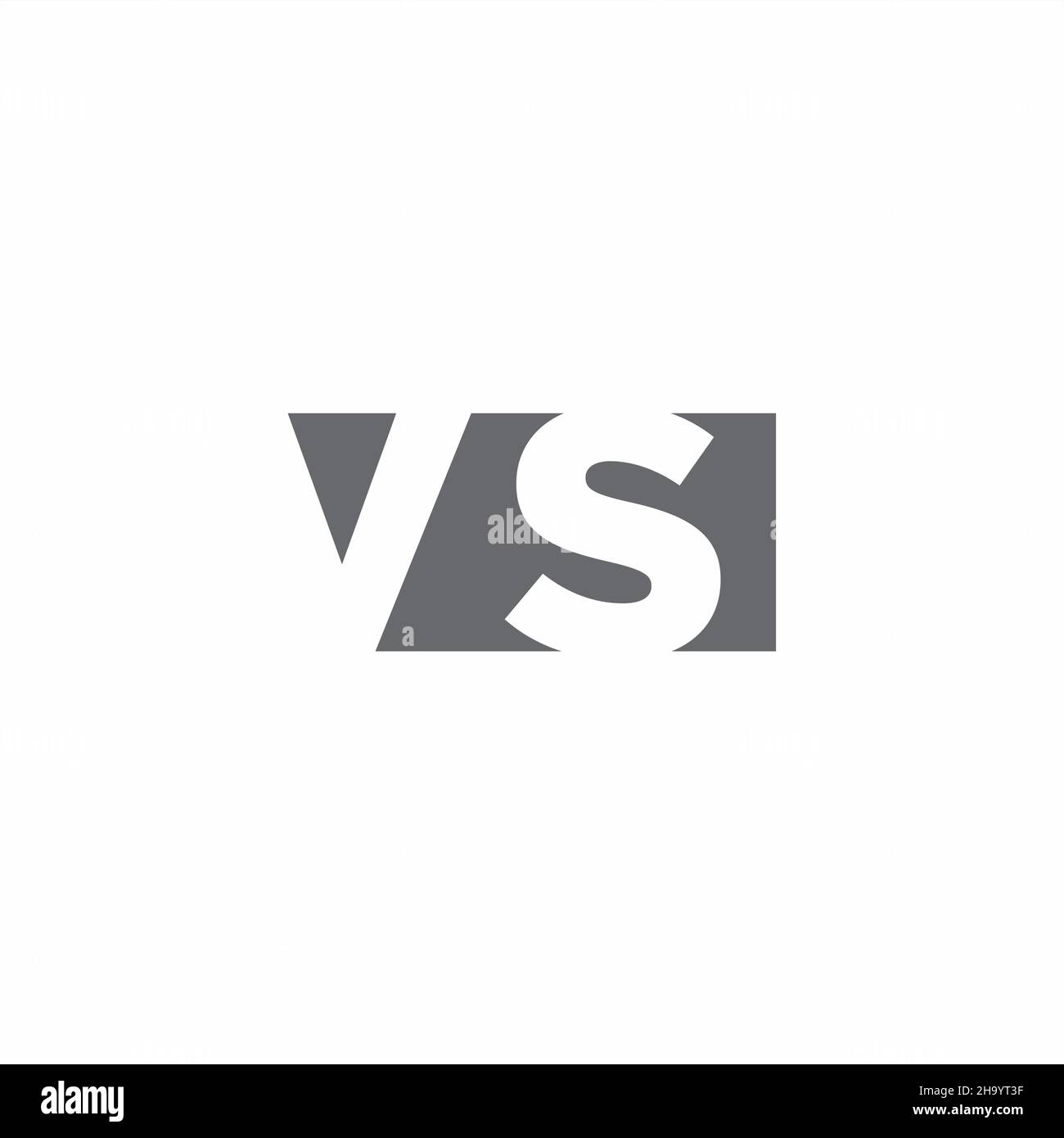 VS Logo monogram with negative space style design template isolated on ...