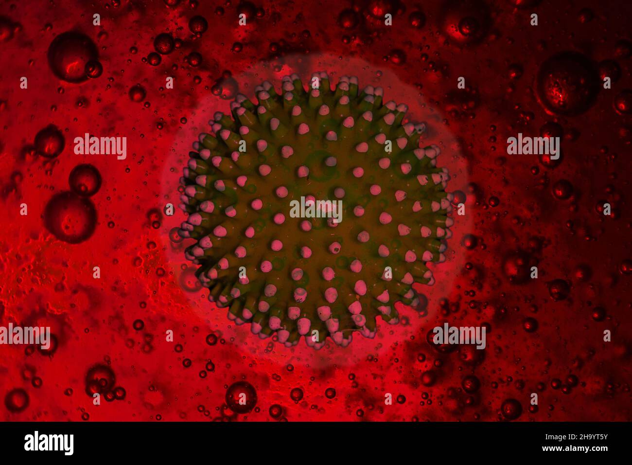 3D rendering of viral infection in blood Stock Photo - Alamy