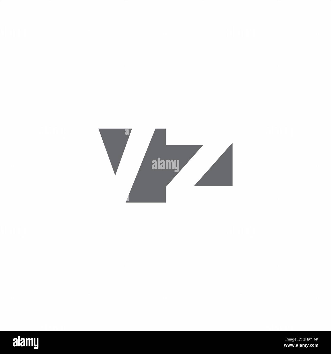 VZ Logo monogram with negative space style design template isolated on ...