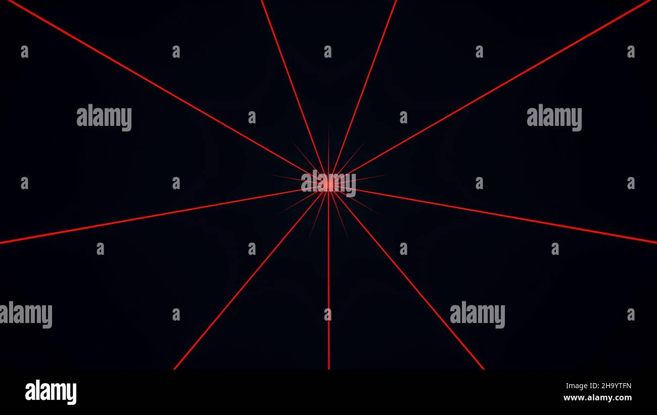 Light points with flying rays. Light particles with rays in the dark ...