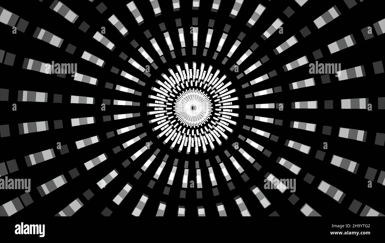 Abstract background with animated circular motion. Animation of seamless loop. Zoom on abstract ...