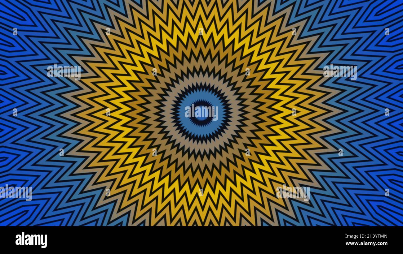 Colorful abstraction of hypnotic geometric patterns changing the color ...