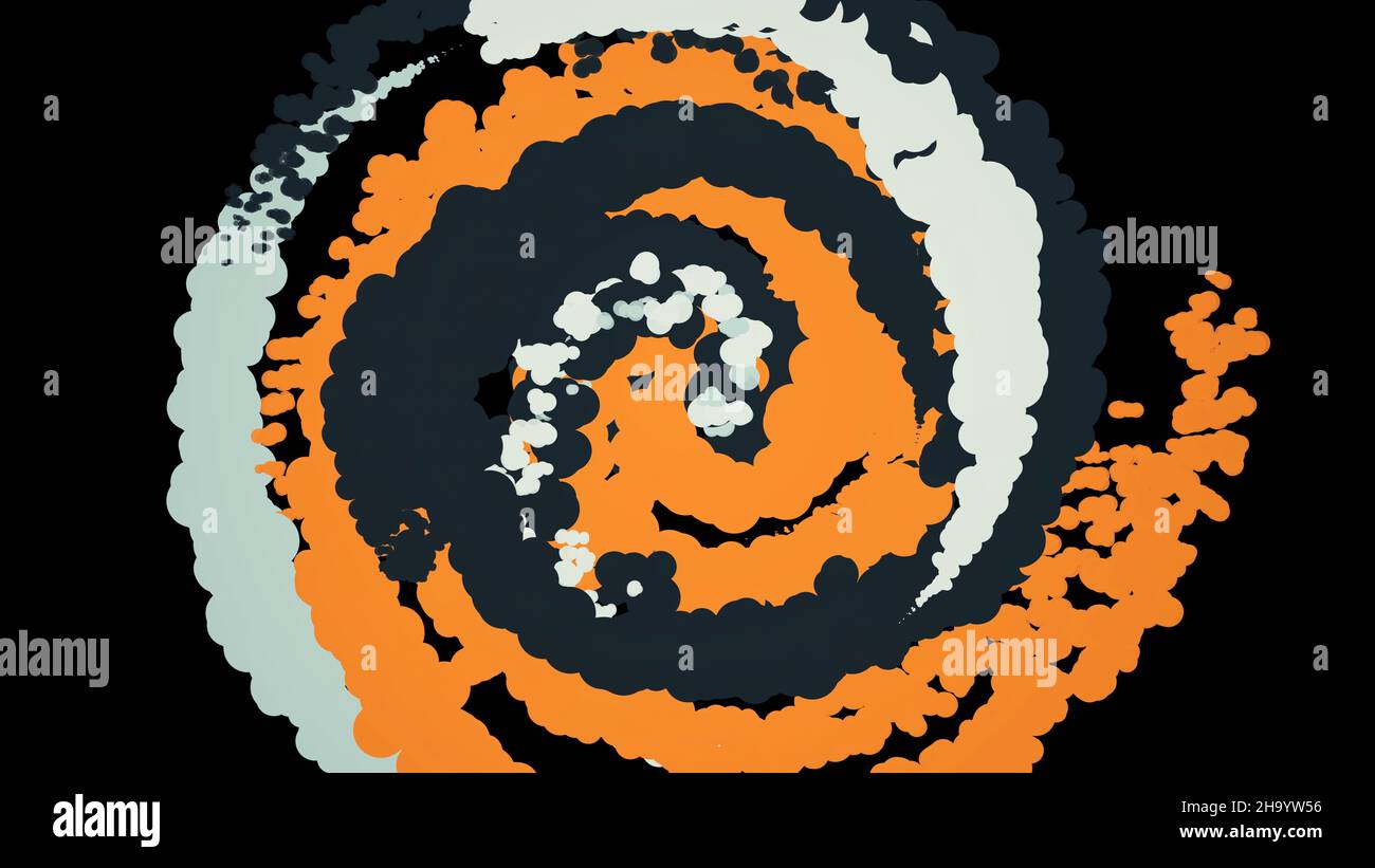 Spiral of foam. Animation. Animation of abstract foamy spiral swirling ...