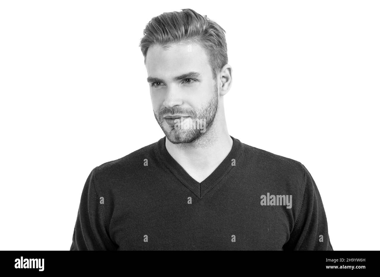 Hairdresser guy Black and White Stock Photos & Images - Alamy