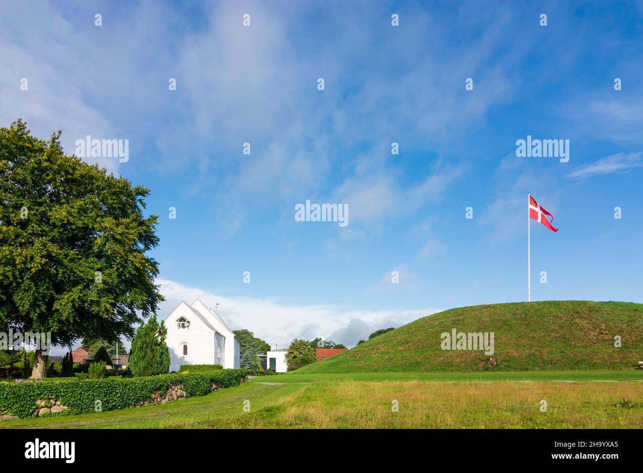 Danish royal flag in jelling hi-res stock photography and images - Alamy