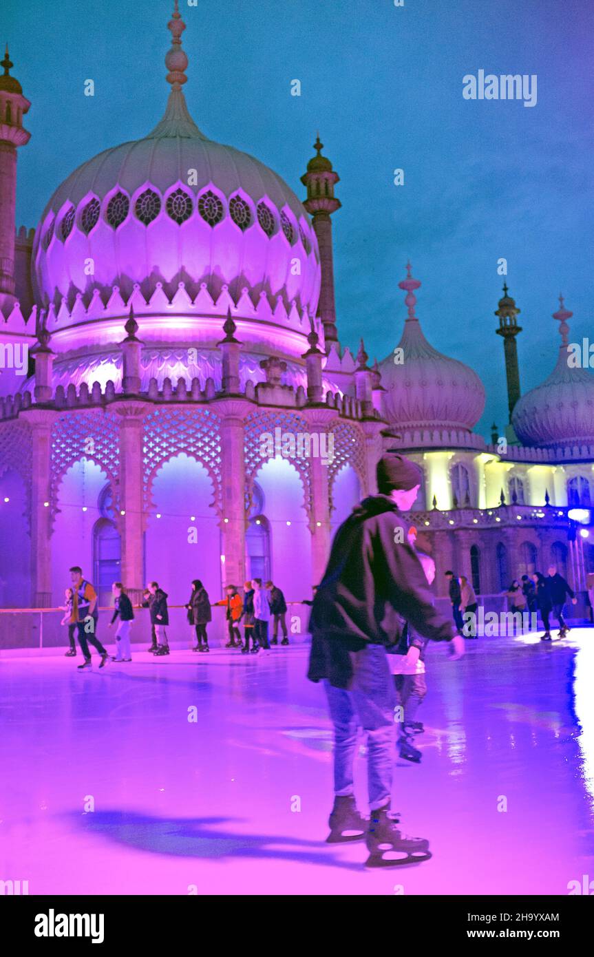 The ice rink in Pavilion Gardens, Brighton Stock Photo - Alamy