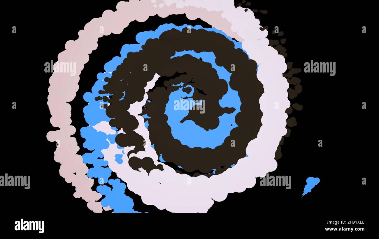 Spiral of foam. Animation. Animation of abstract foamy spiral swirling ...
