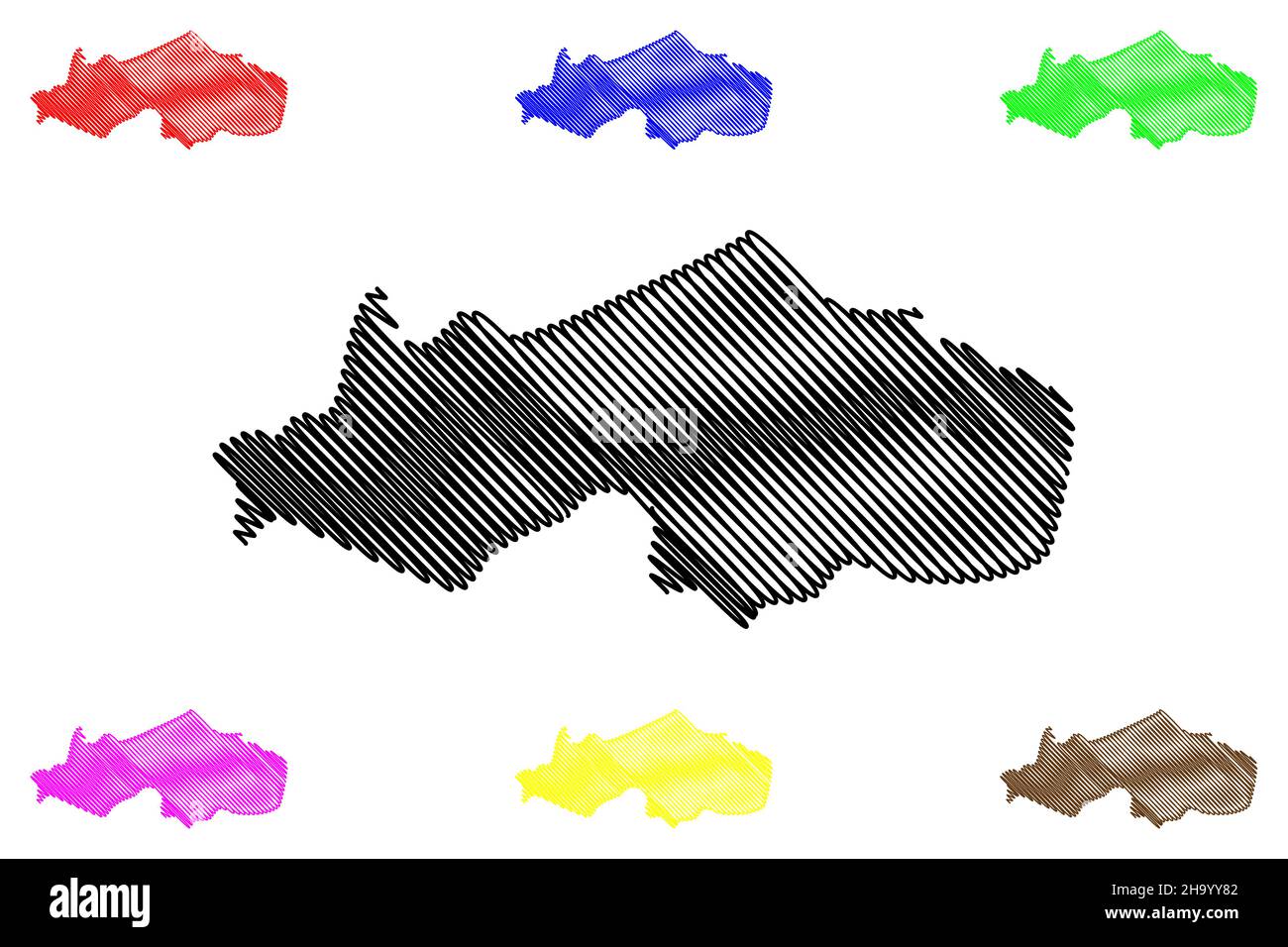 Kamrup Metropolitan district (Assam State, Republic of India) map ...