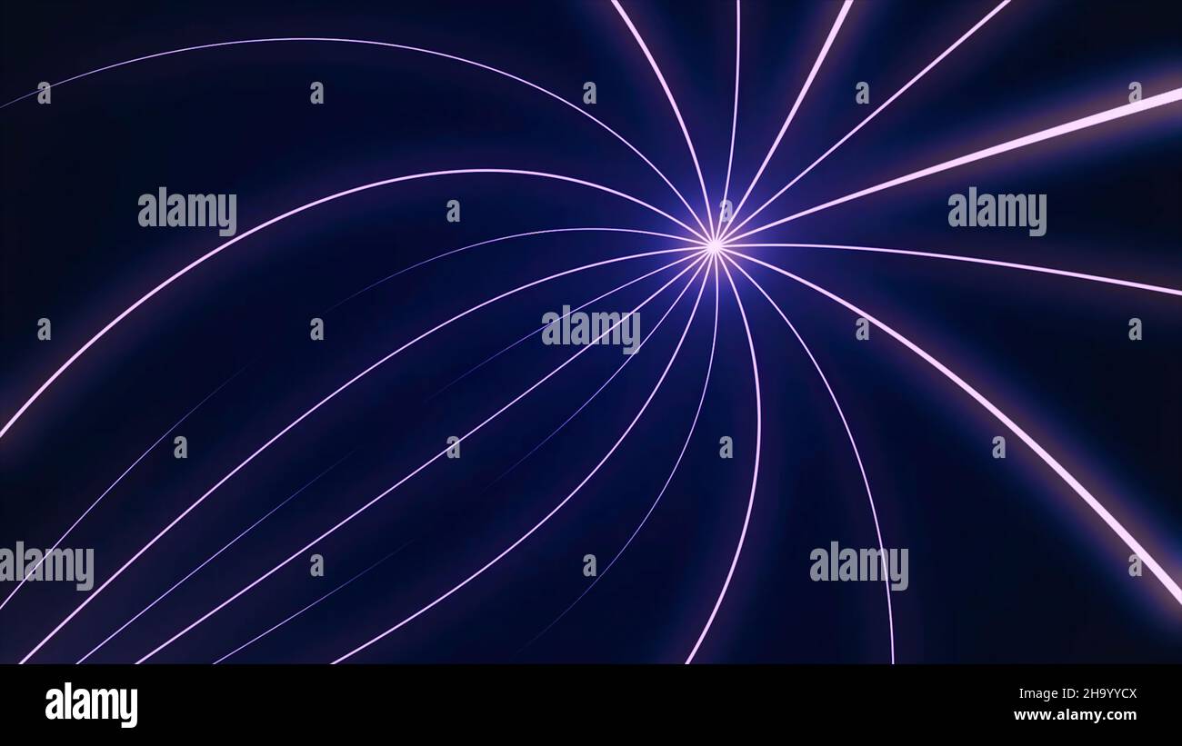 Animating light rays from a point. Abstract animated background of ...