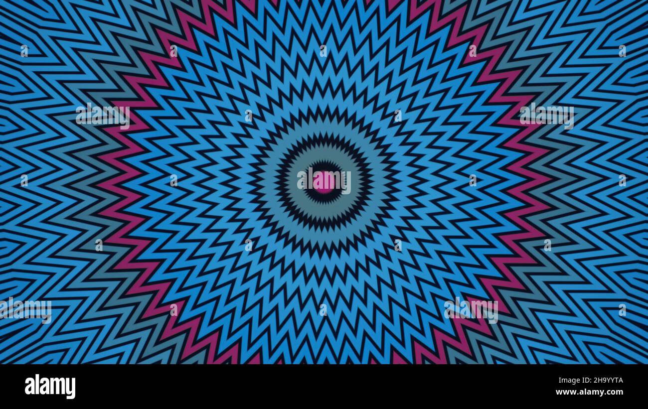 Colorful abstraction of hypnotic geometric patterns changing the color ...