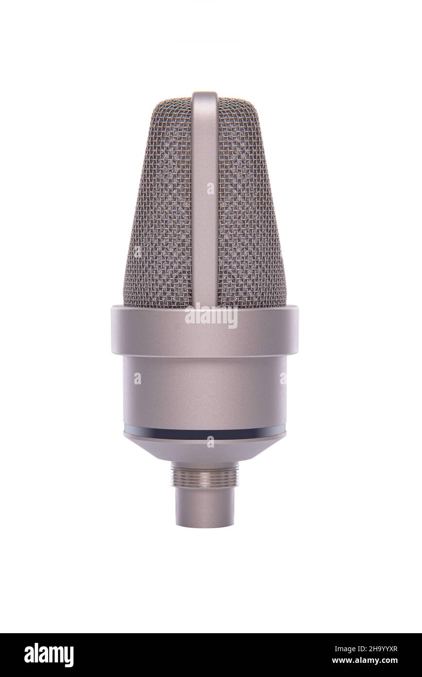 Professional condenser microphone isolated on white background Stock ...