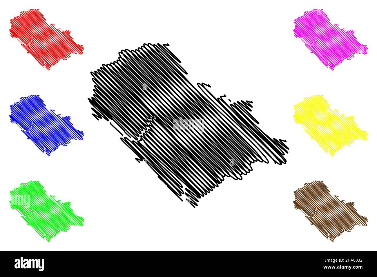 Kannur district (Kerala State, Republic of India) map vector ...