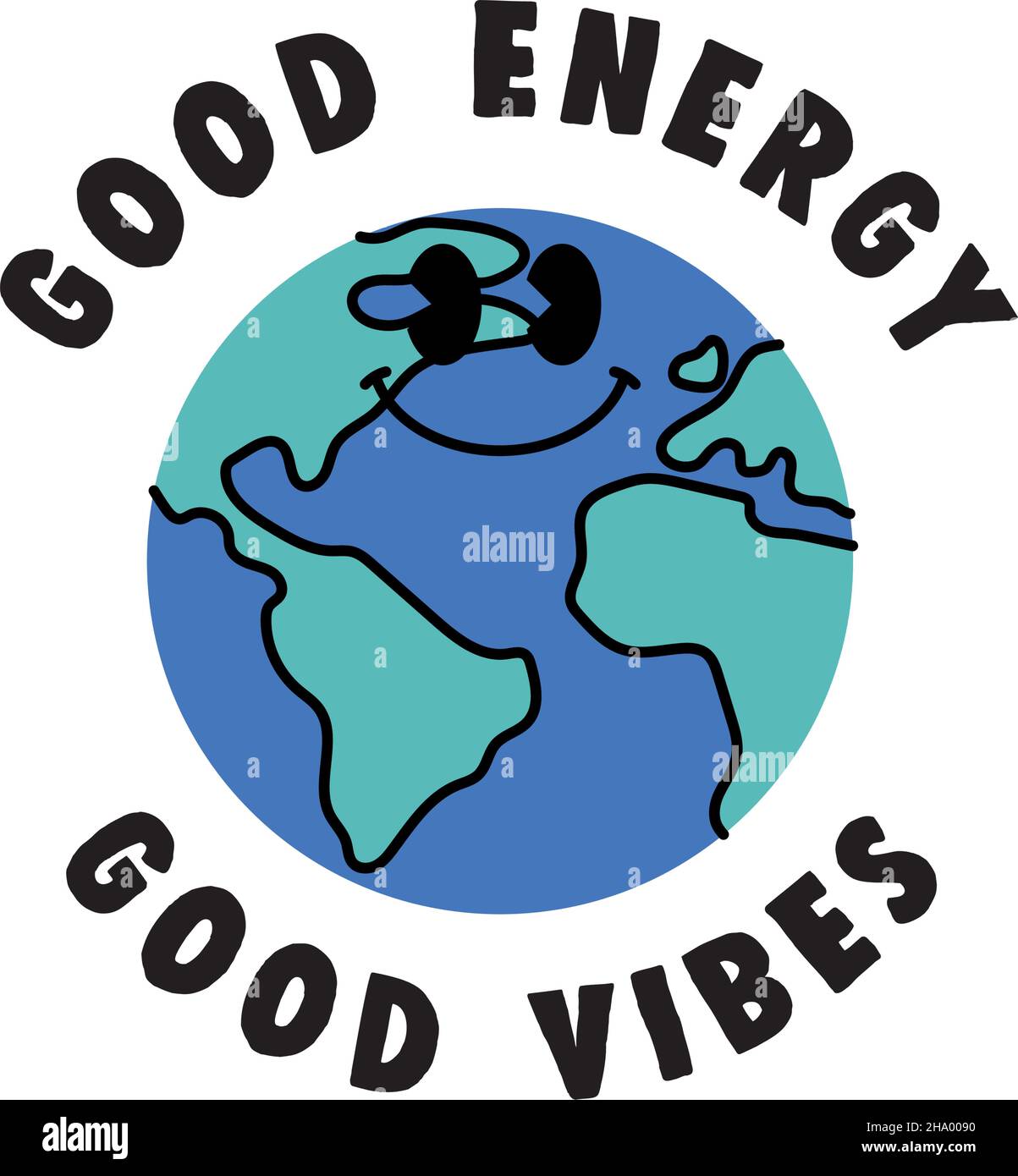 good energy affirmation with earth Stock Vector Image & Art - Alamy