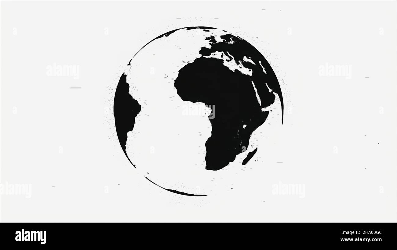 Planet earth rotating loop animation hi-res stock photography and ...