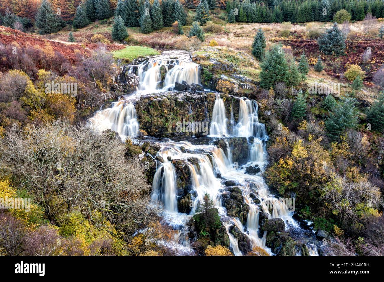 The Loup of Fintry Waterfall on the River Endrick, Scotland, uk Stock ...