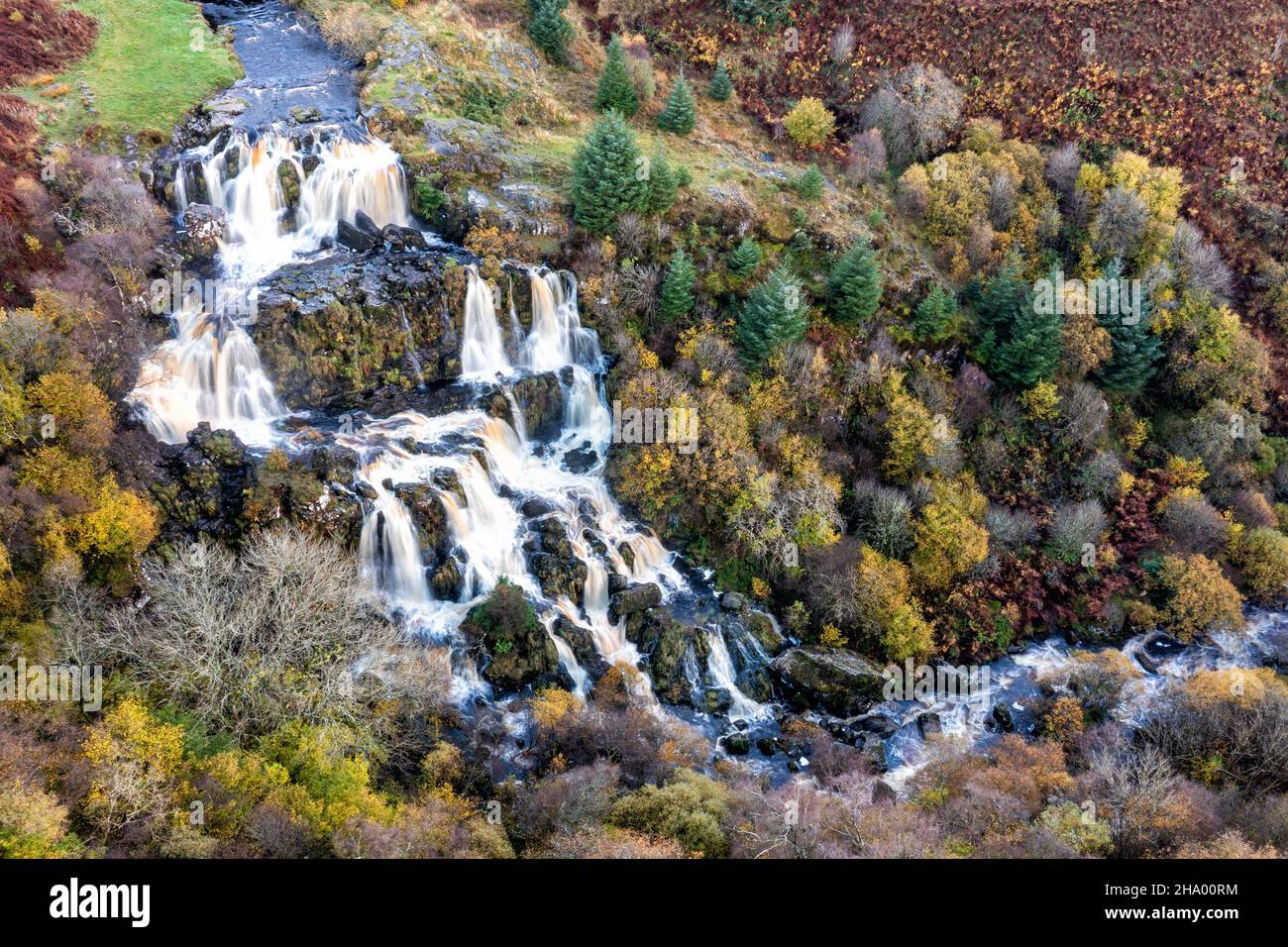 The Loup of Fintry Waterfall on the River Endrick, Scotland, uk Stock ...