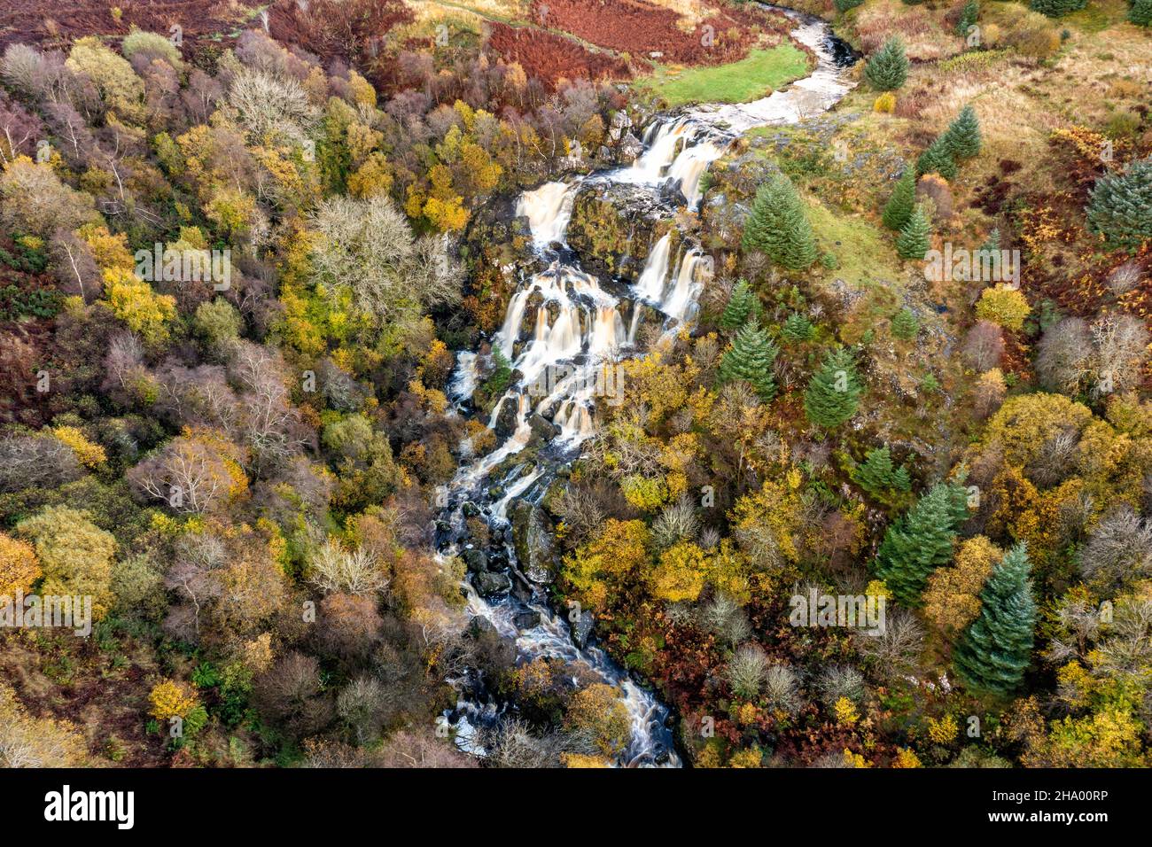 The Loup of Fintry Waterfall on the River Endrick, Scotland, uk Stock ...