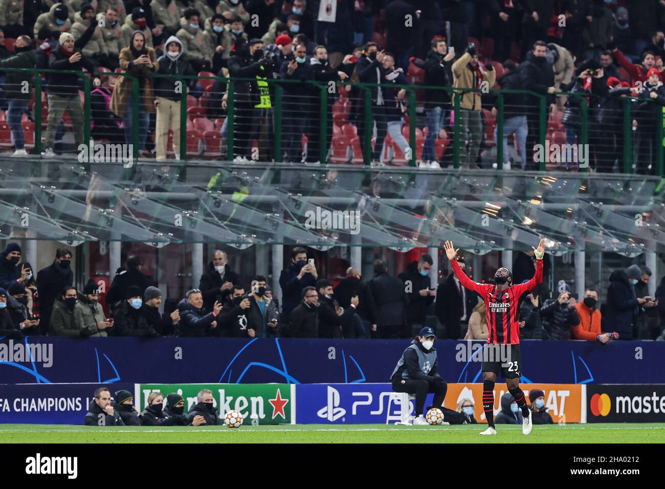 Fikayo Tomori of AC Milan celebrates after scoring a goal during the ...