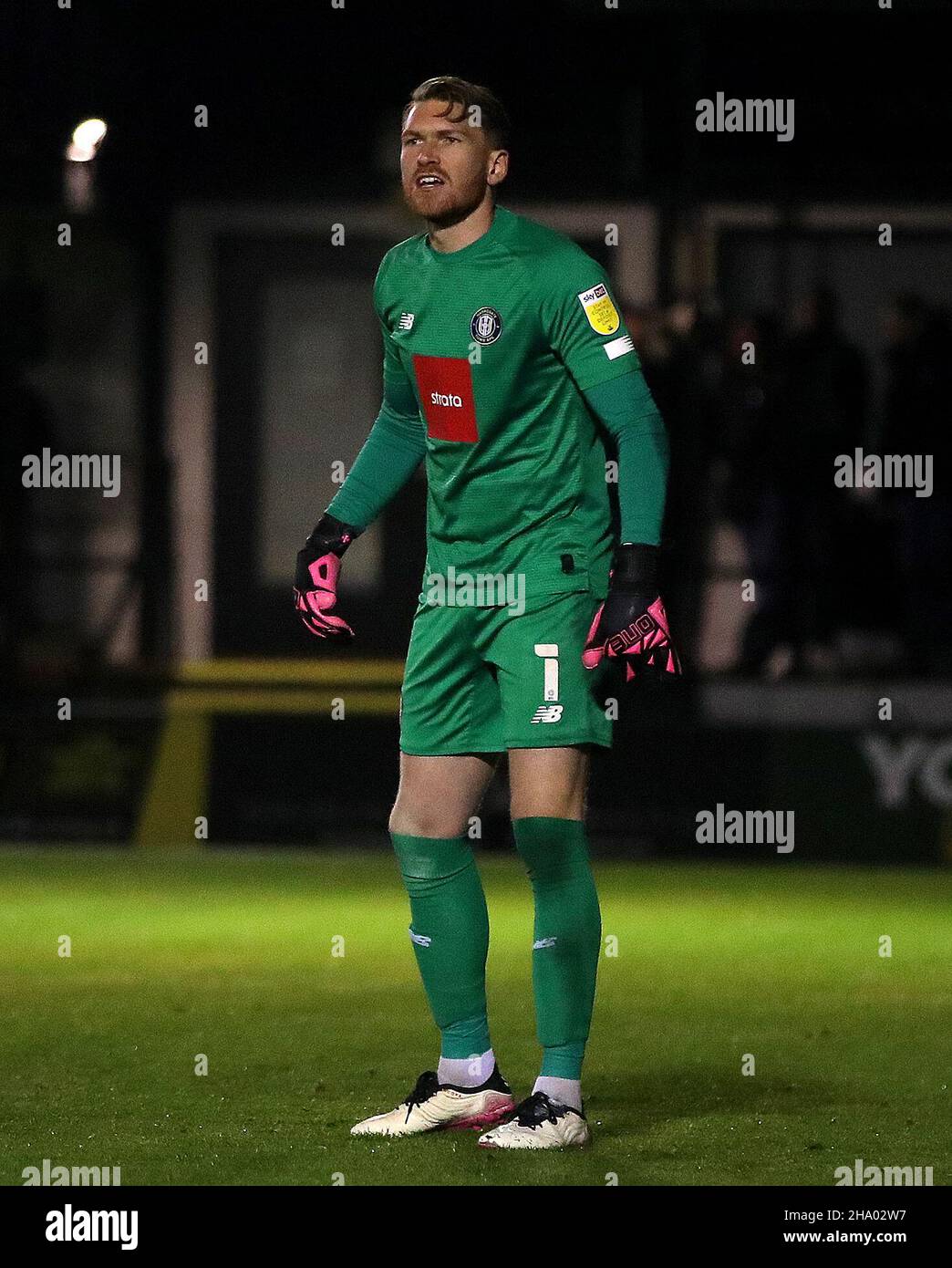 Harrogate Town goalkeeper Mark Oxley during the Sky Bet League Two ...