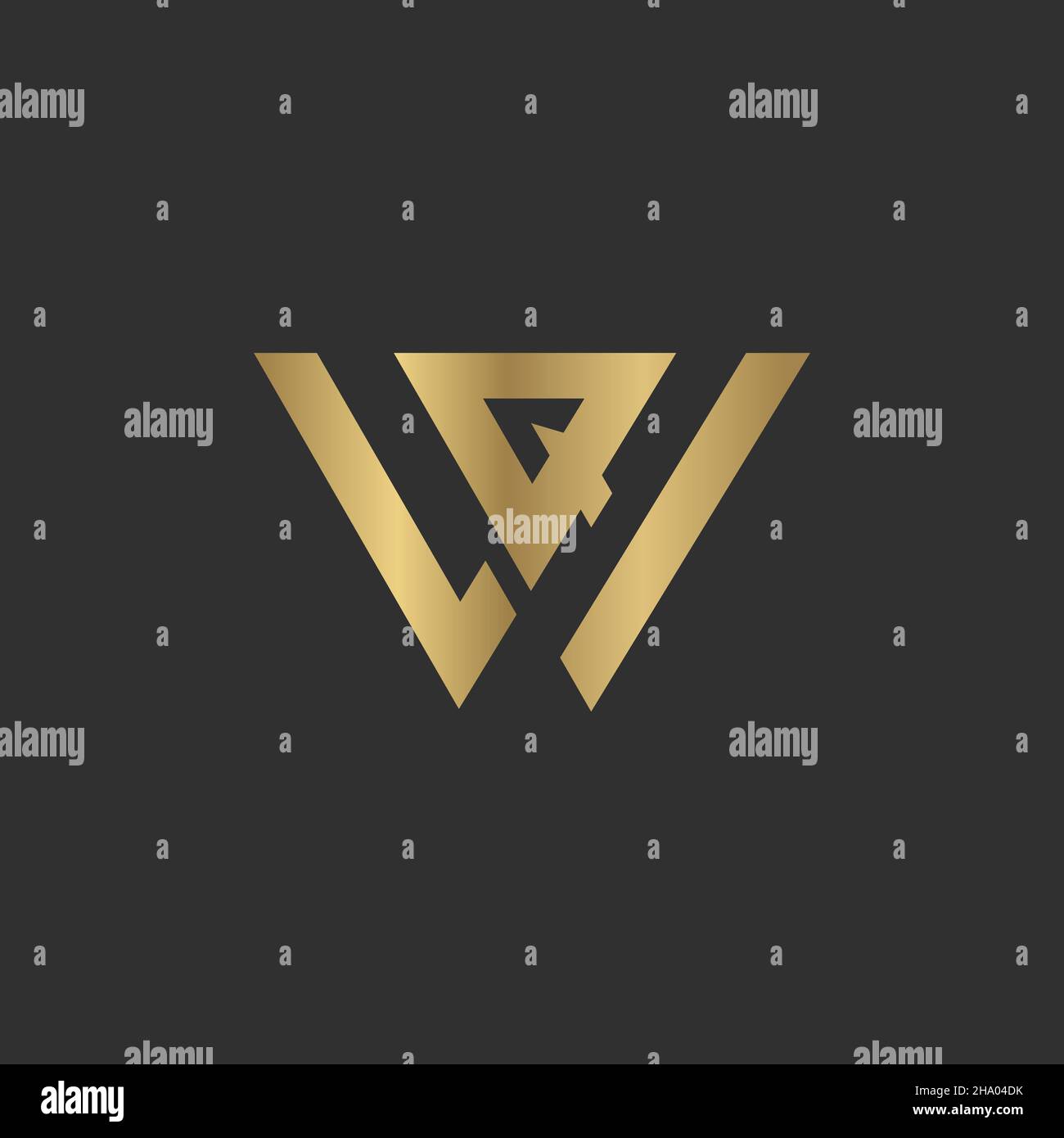 Wq letter logo design hi-res stock photography and images - Alamy