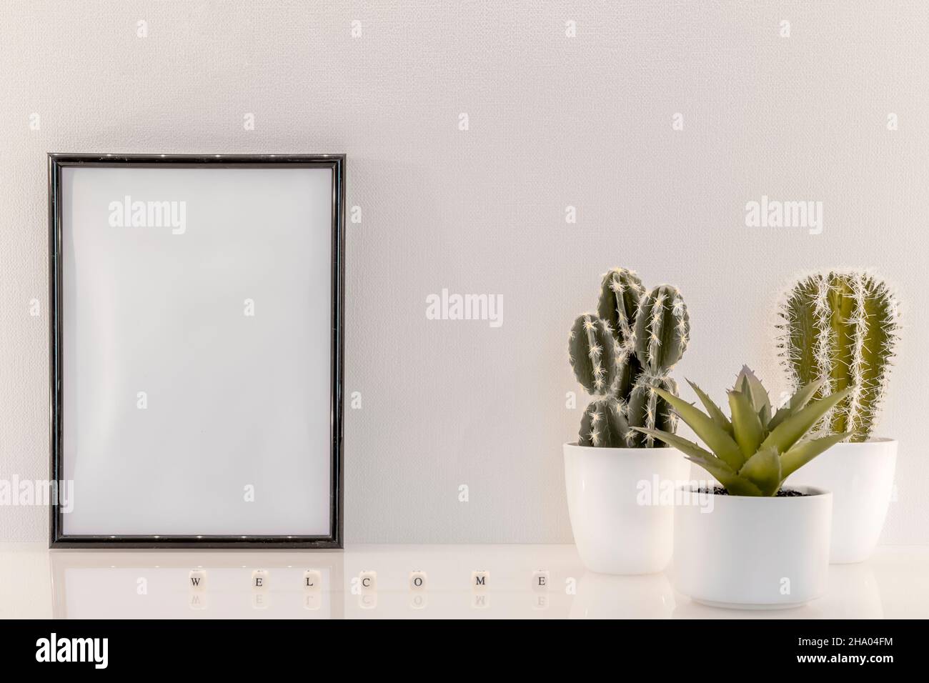 Photo frame with empty space. To write a message, invitation, wishes ...