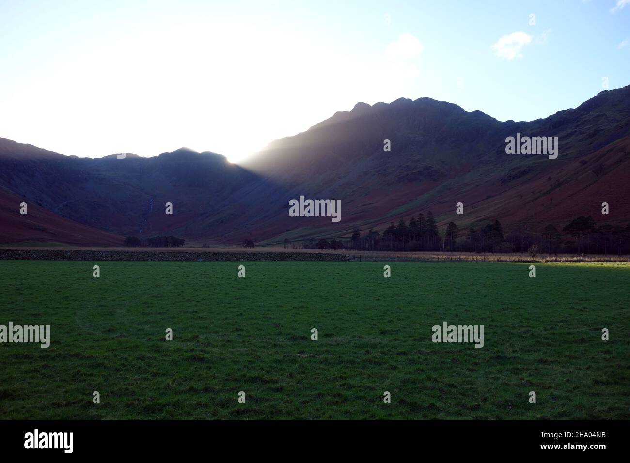 Dawn on the Wainwright 'Haystacks' from Path to Peggy's Bridge from ...