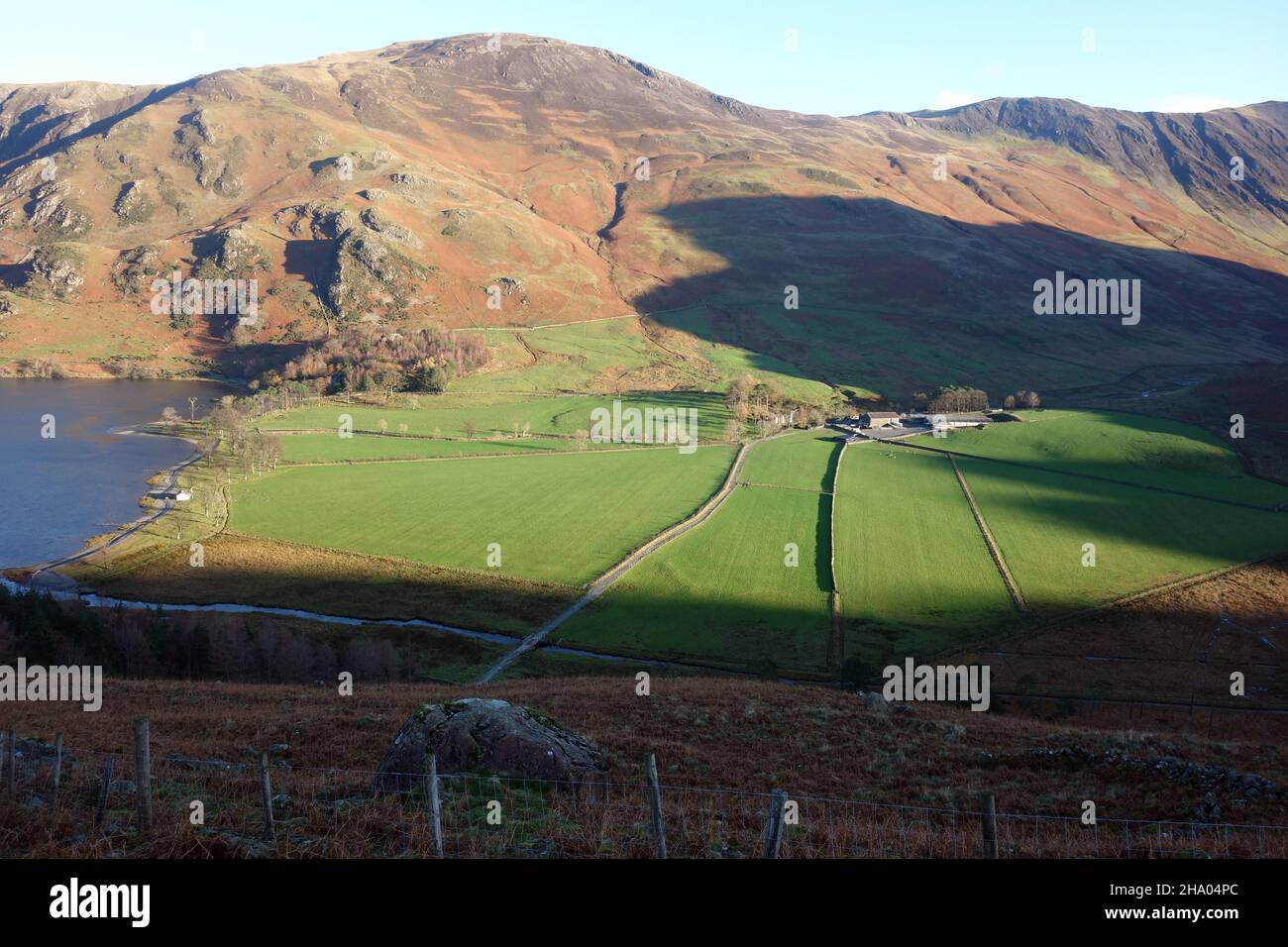 Sunrise on from the Scarth Gap Pass in Buttermere, Lake District ...