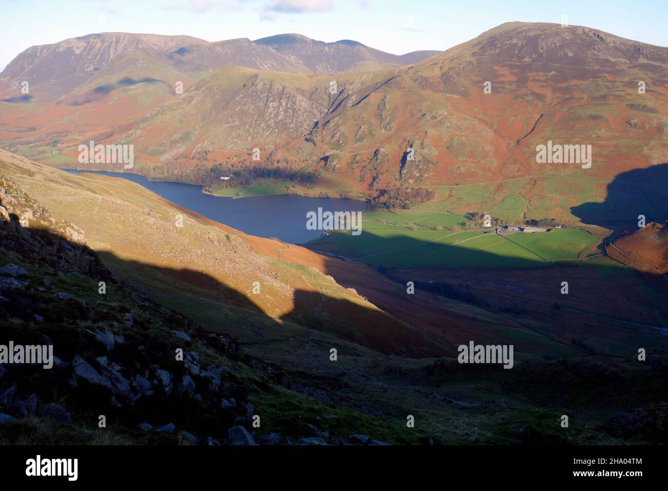 The 'Grasmoor' Range of Wainwright Hills from Scarth Gap Pass Path from ...