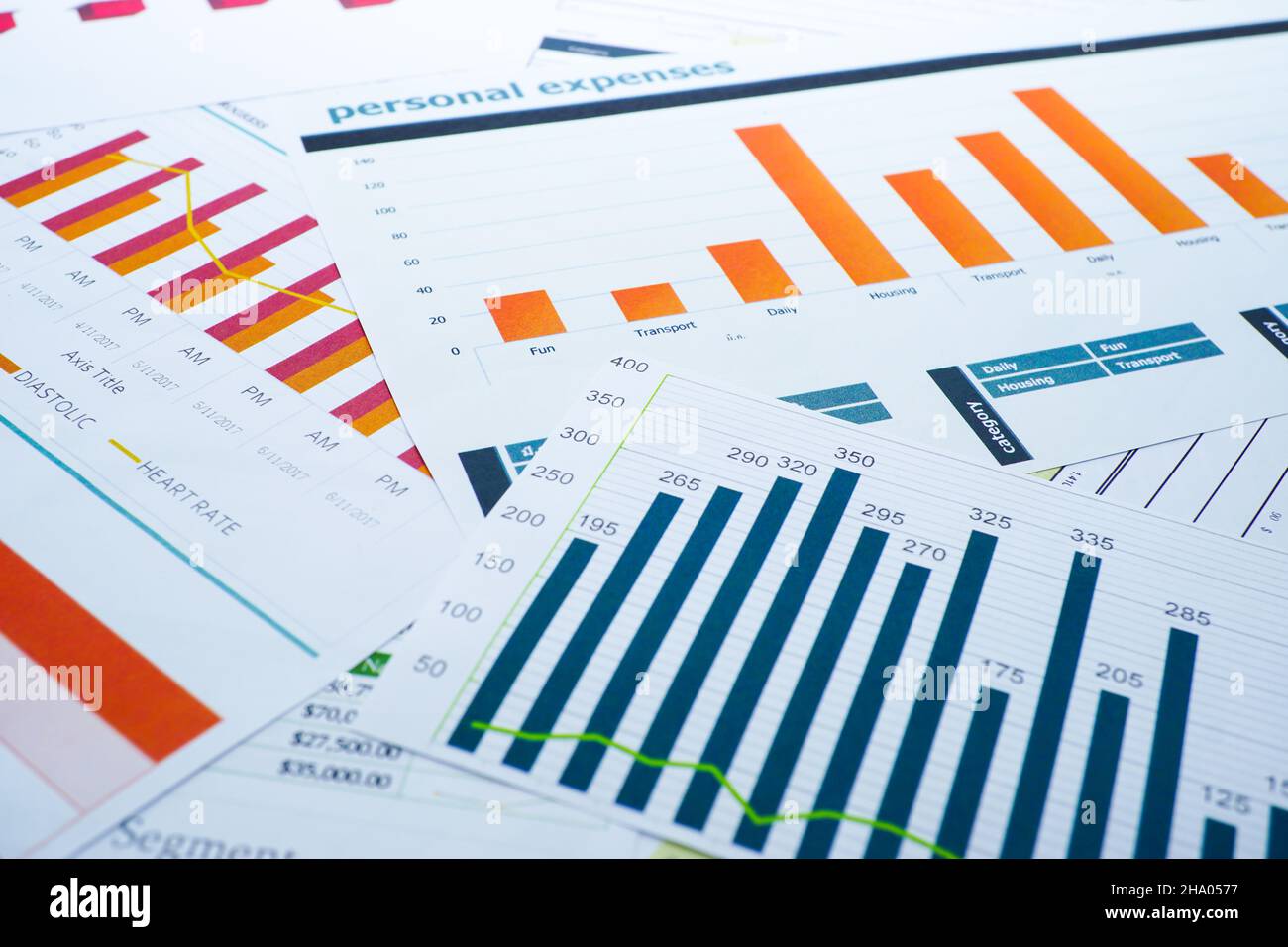 Charts Graphs spreadsheet paper. Financial development, Banking Account ...