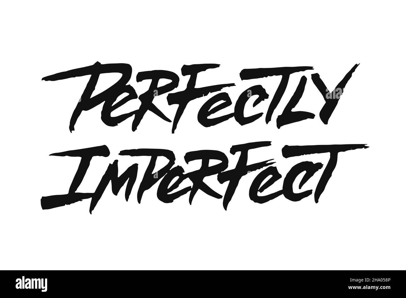 Perfectly Imperfect lettering design Stock Vector Image & Art - Alamy