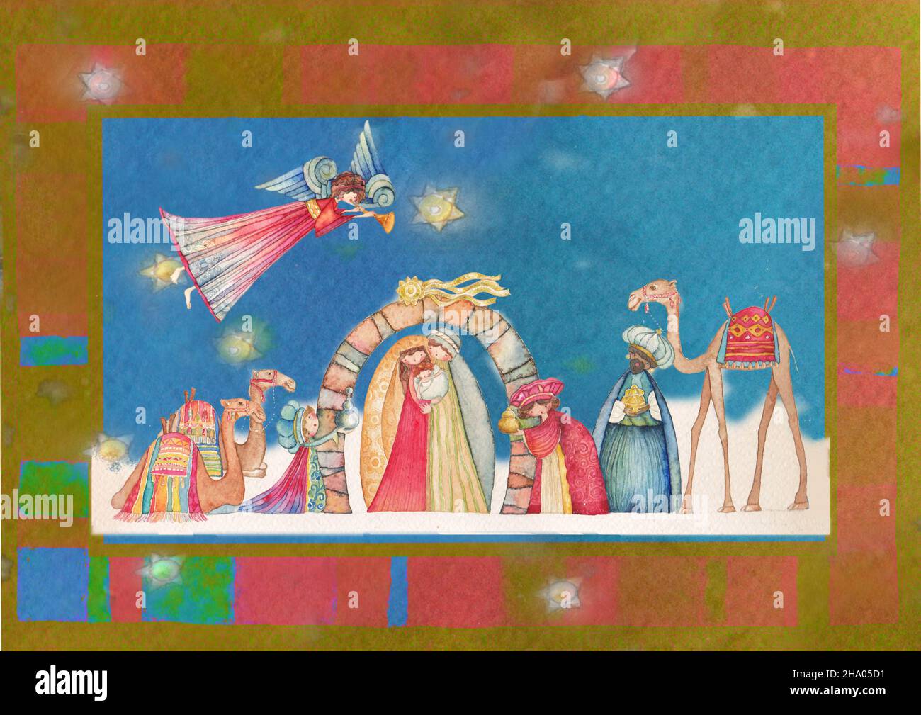 Painting three wise men star hi-res stock photography and images - Alamy