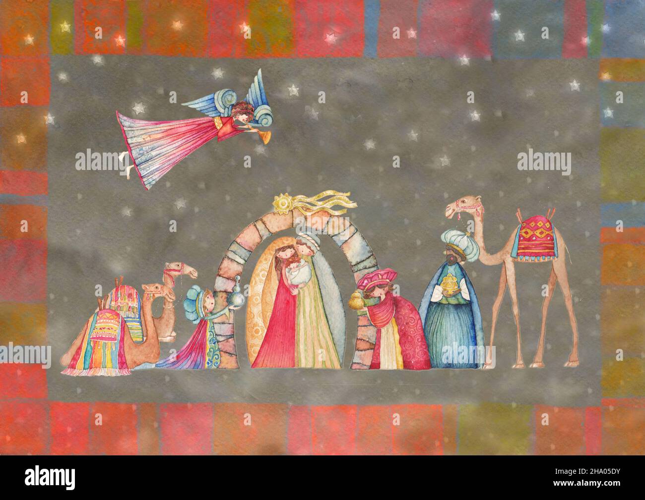 Painting three wise men star hi-res stock photography and images - Alamy
