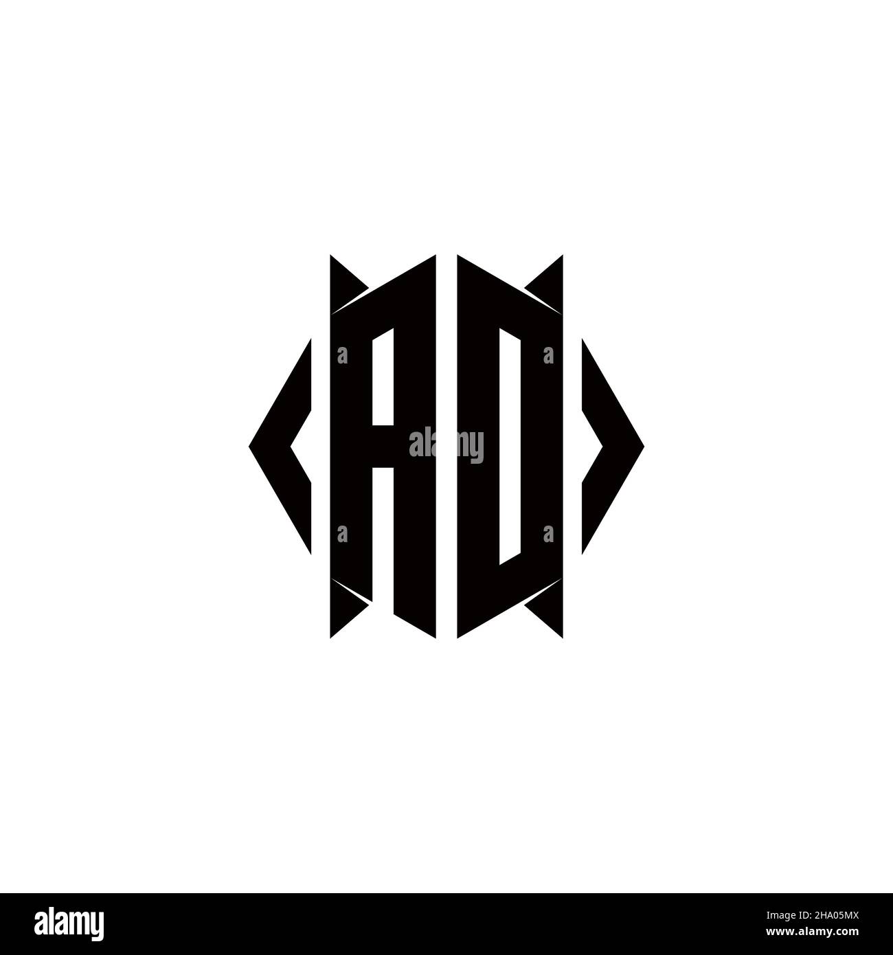 AD Logo monogram with shield shape designs template vector icon modern ...