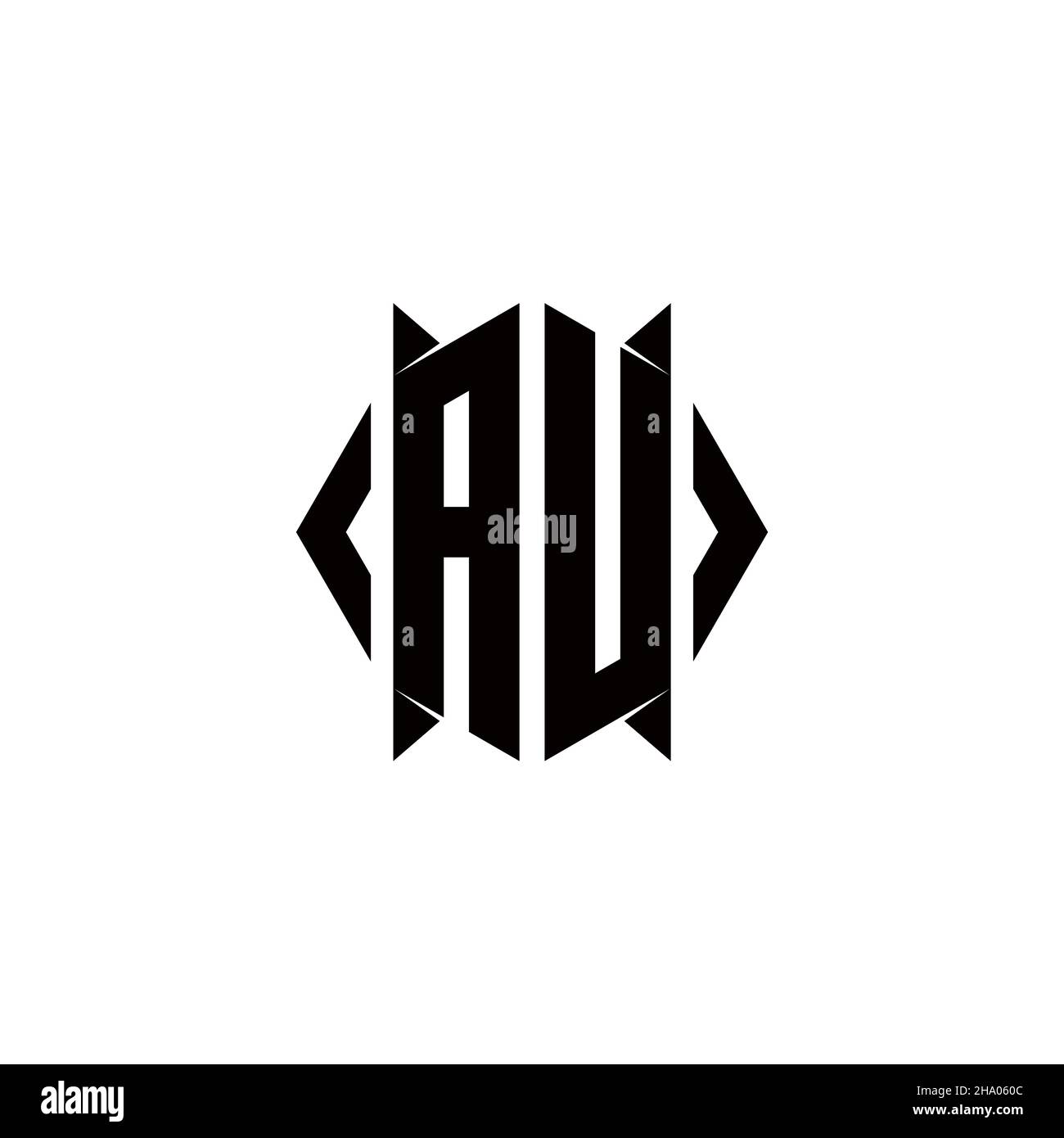 Letter au vector vectors hi-res stock photography and images - Alamy