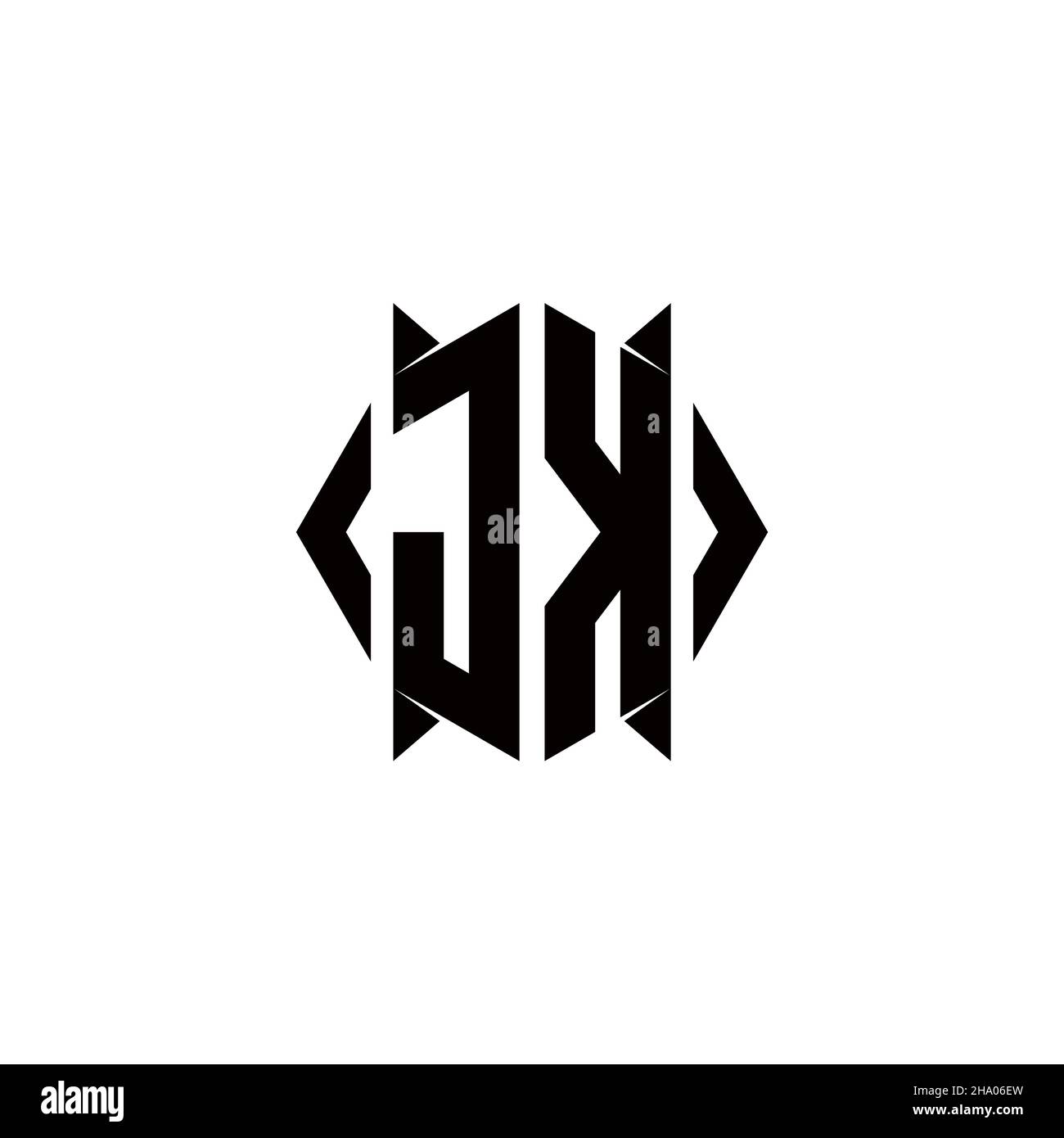 JK Logo monogram with shield shape designs template vector icon modern ...