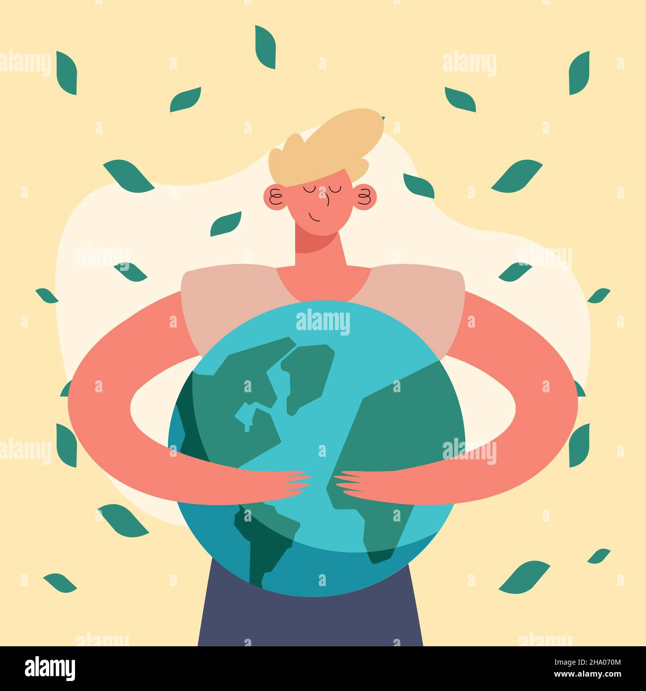 male ecologist with earth character Stock Vector Image & Art - Alamy