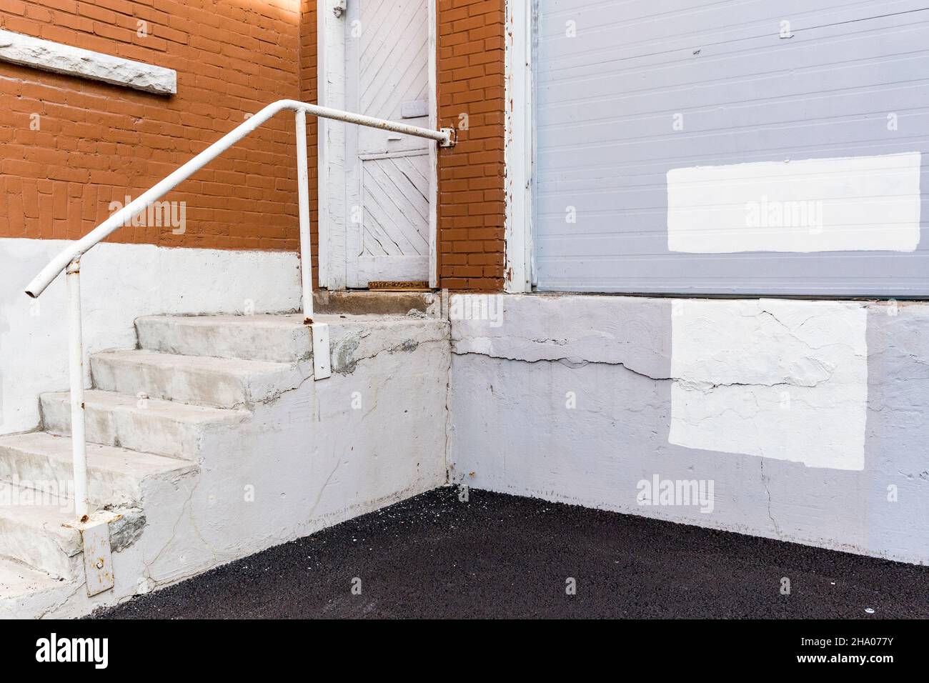 A painted loading dock in Montreal, Quebec, Canada Stock Photo - Alamy