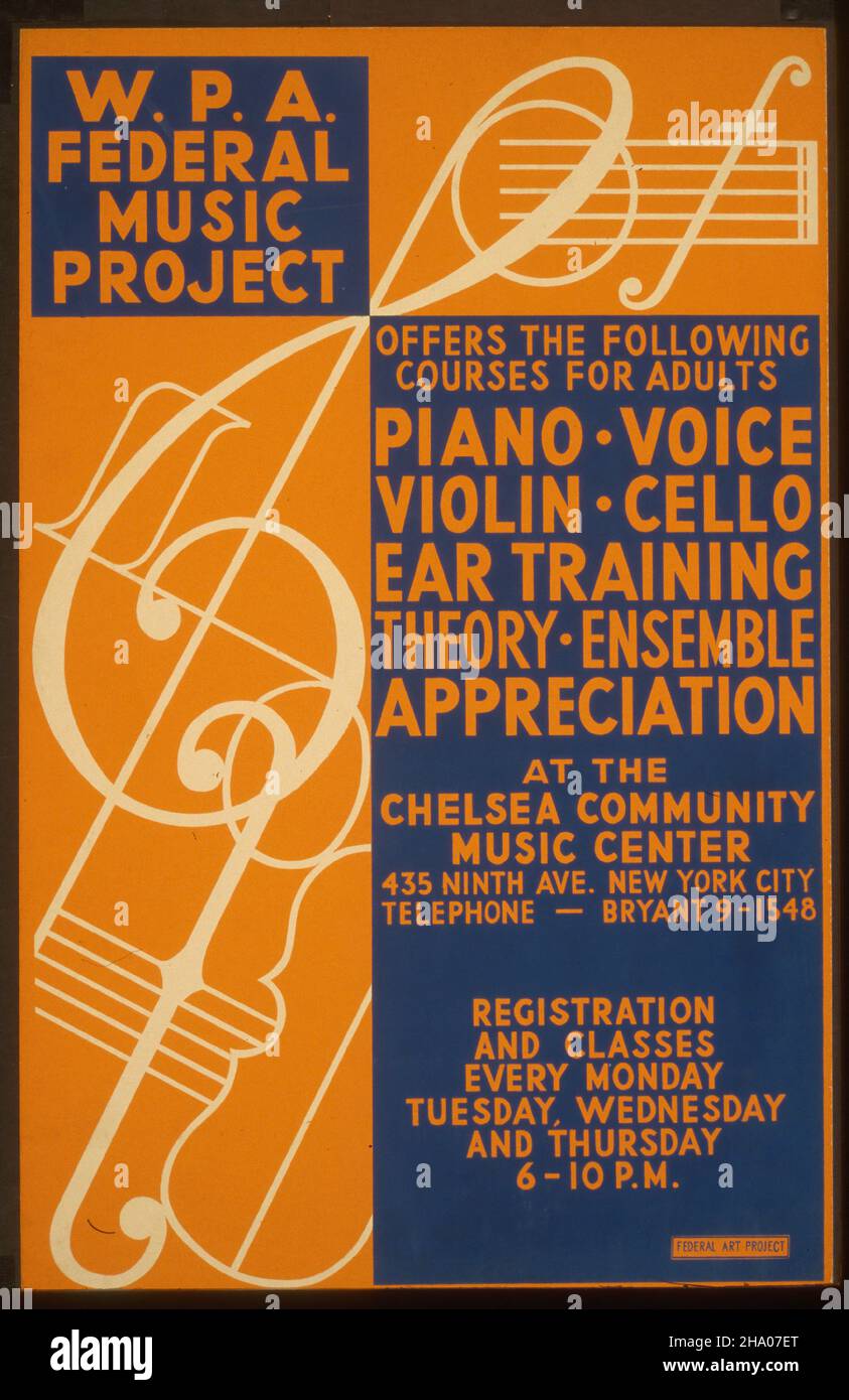 Work Progress Administration - Federal Music Project - Vintage Poster ...