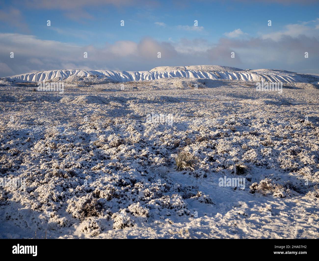 Winter Scene in the Brecon Beacons with snow covering the South Wales ...
