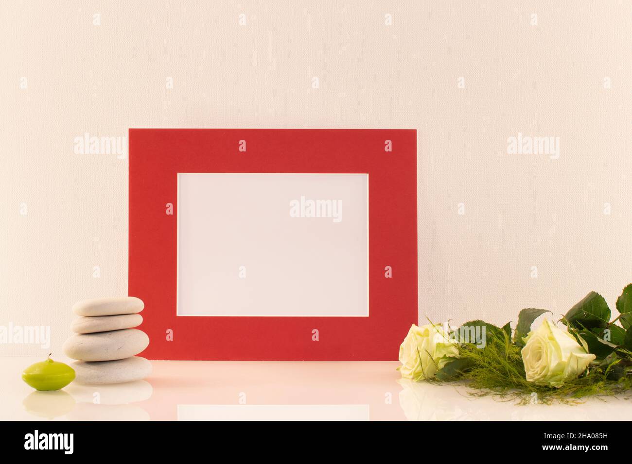 Photo frame with empty space. To write a message, invitation, wishes ...