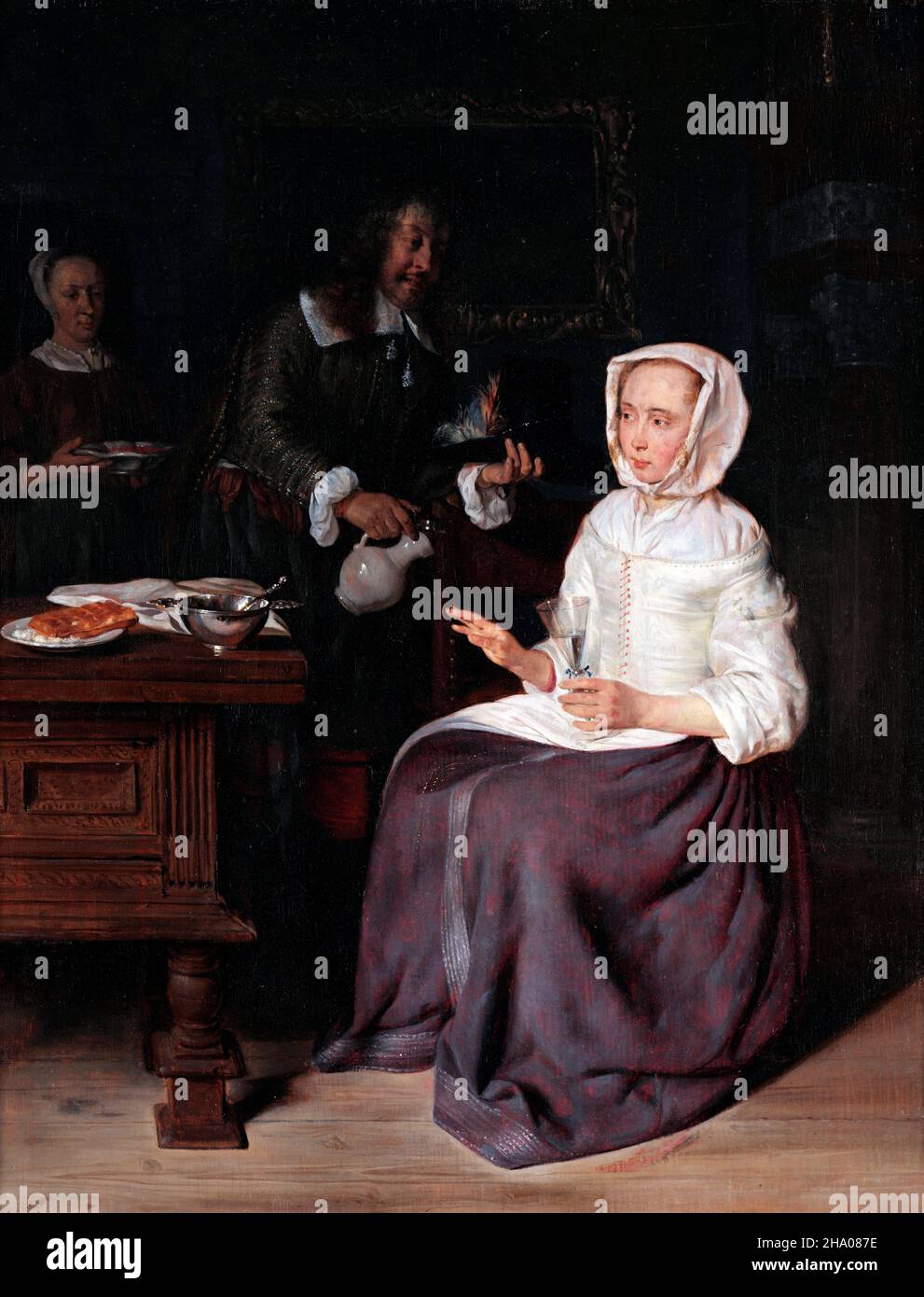 Gallanat Company by the Dutch artist, Gabriël Metsu (1629–1667), 17th ...