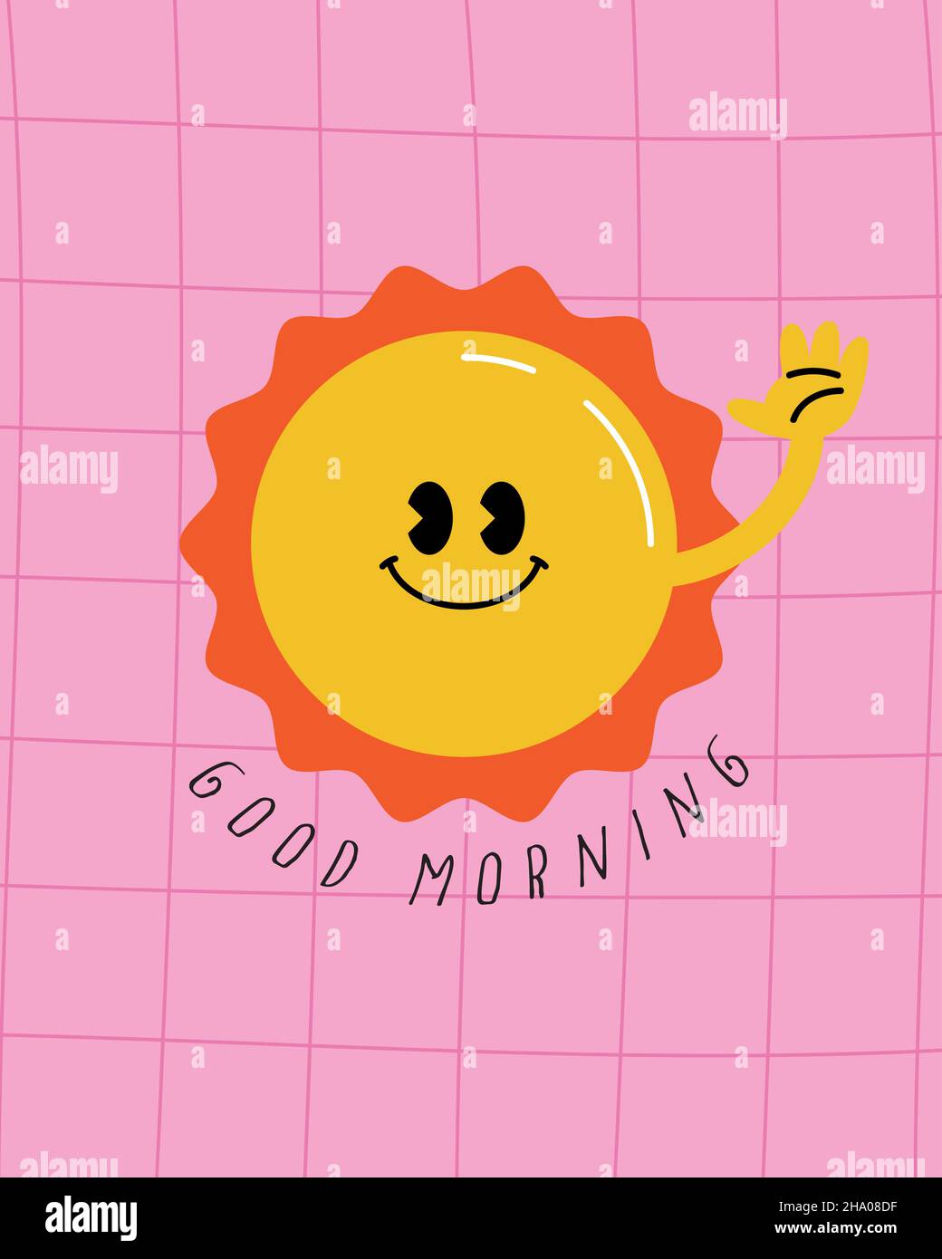 good morning affirmation poster with sun Stock Vector Image & Art - Alamy