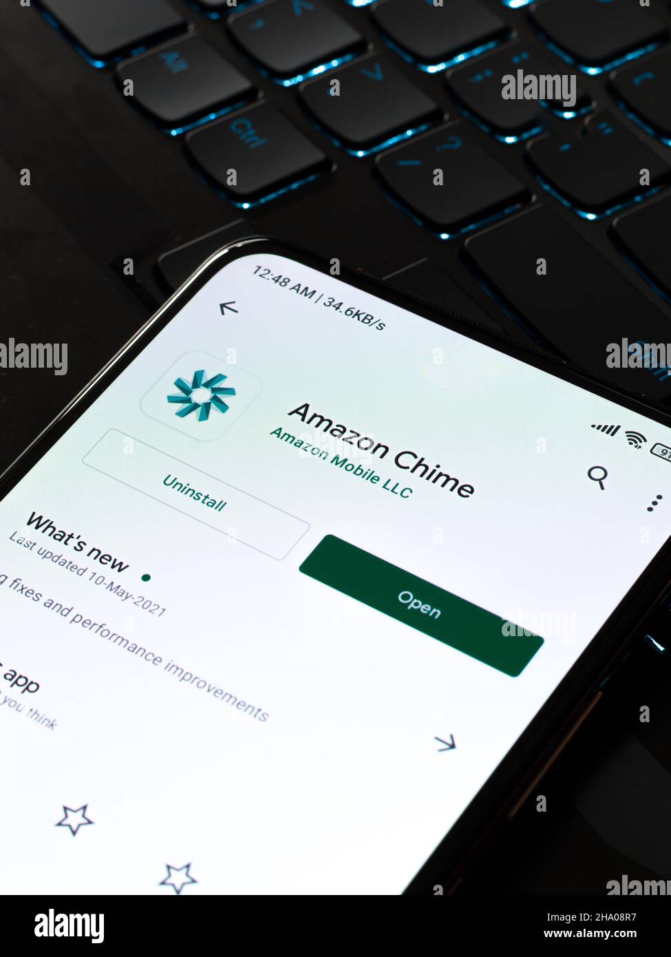 West Bangal, India - December 05, 2021 : Amazon Chime logo on phone ...