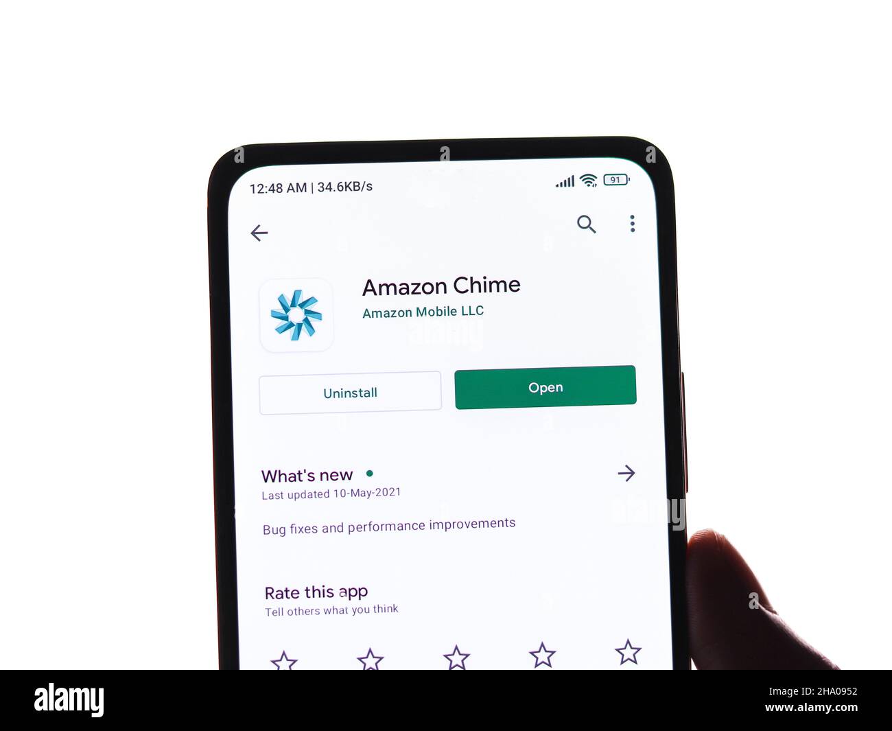 West Bangal, India - December 05, 2021 : Amazon Chime logo on phone ...