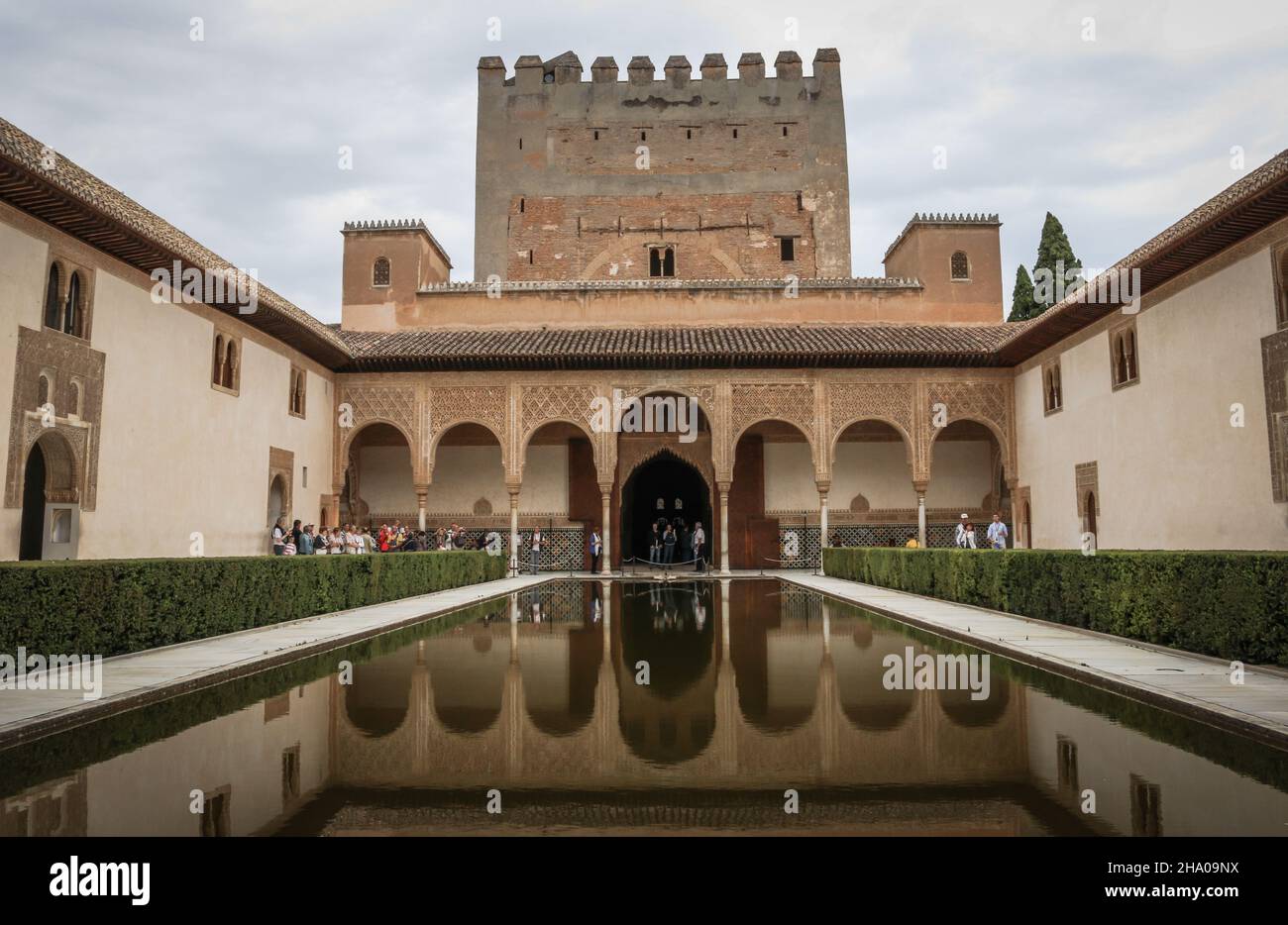 View from Alhambra, a palace and fortress complex in Granada Stock ...