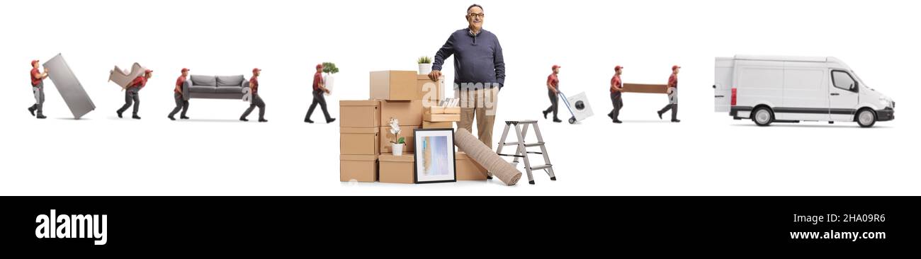 Packing a van Cut Out Stock Images & Pictures - Alamy